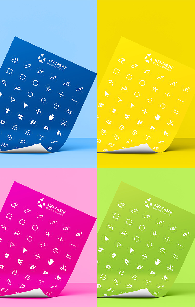 Shortcut Keys Sticker (Pack of 8) | XP-Pen Philippines Official Store