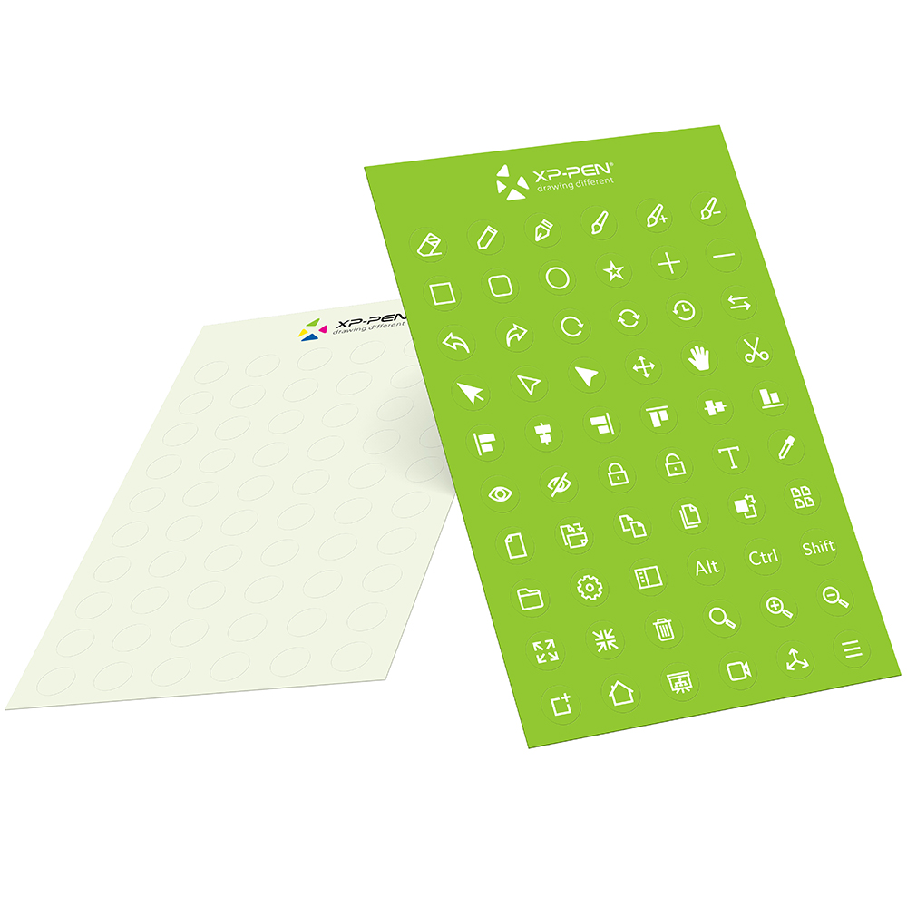 Shortcut Keys Sticker (Pack of 8) | XP-Pen Philippines Official Store
